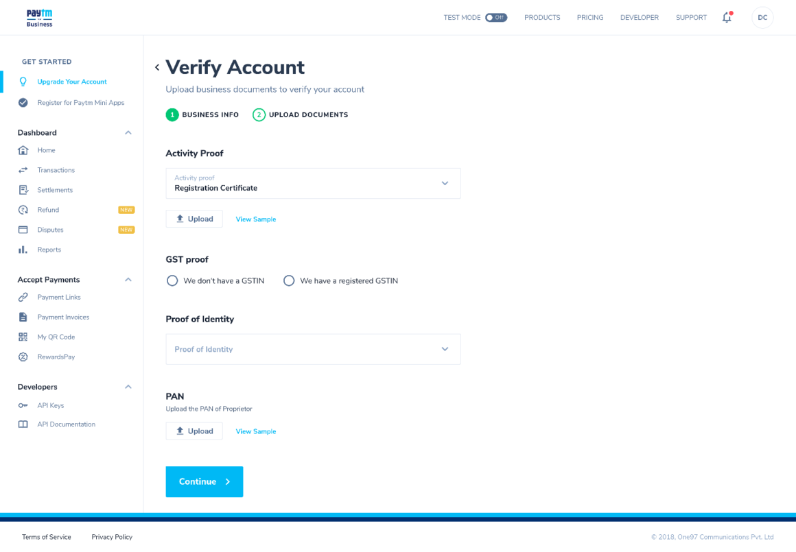 Payment Gateway Integration Tutorial for Developers - API Key Generation