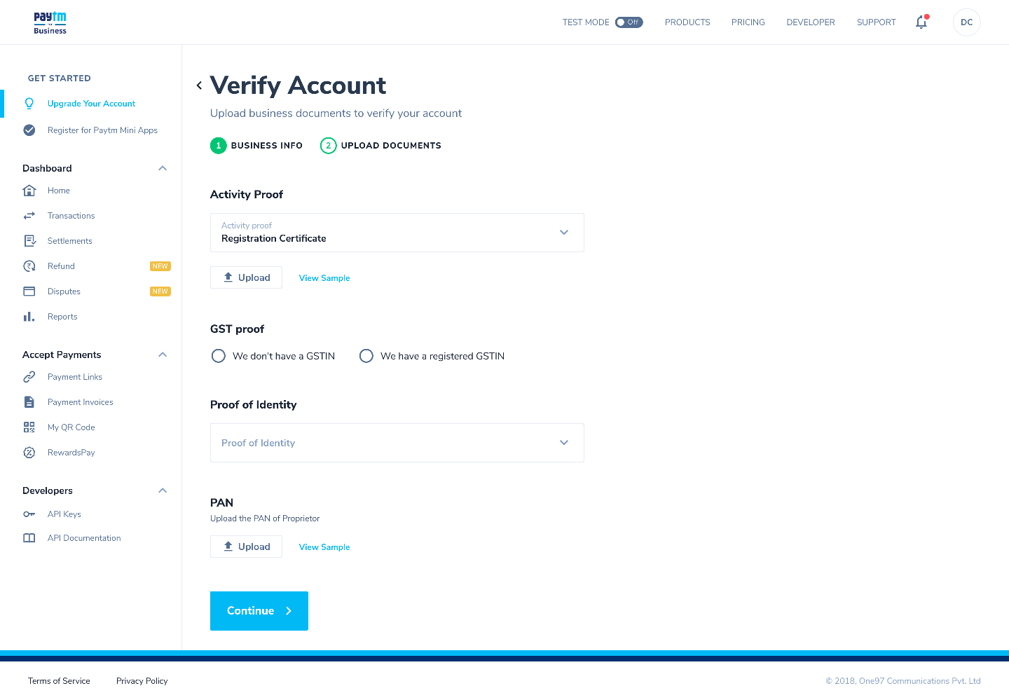 Payment Gateway Integration Tutorial for Developers - API Key Generation
