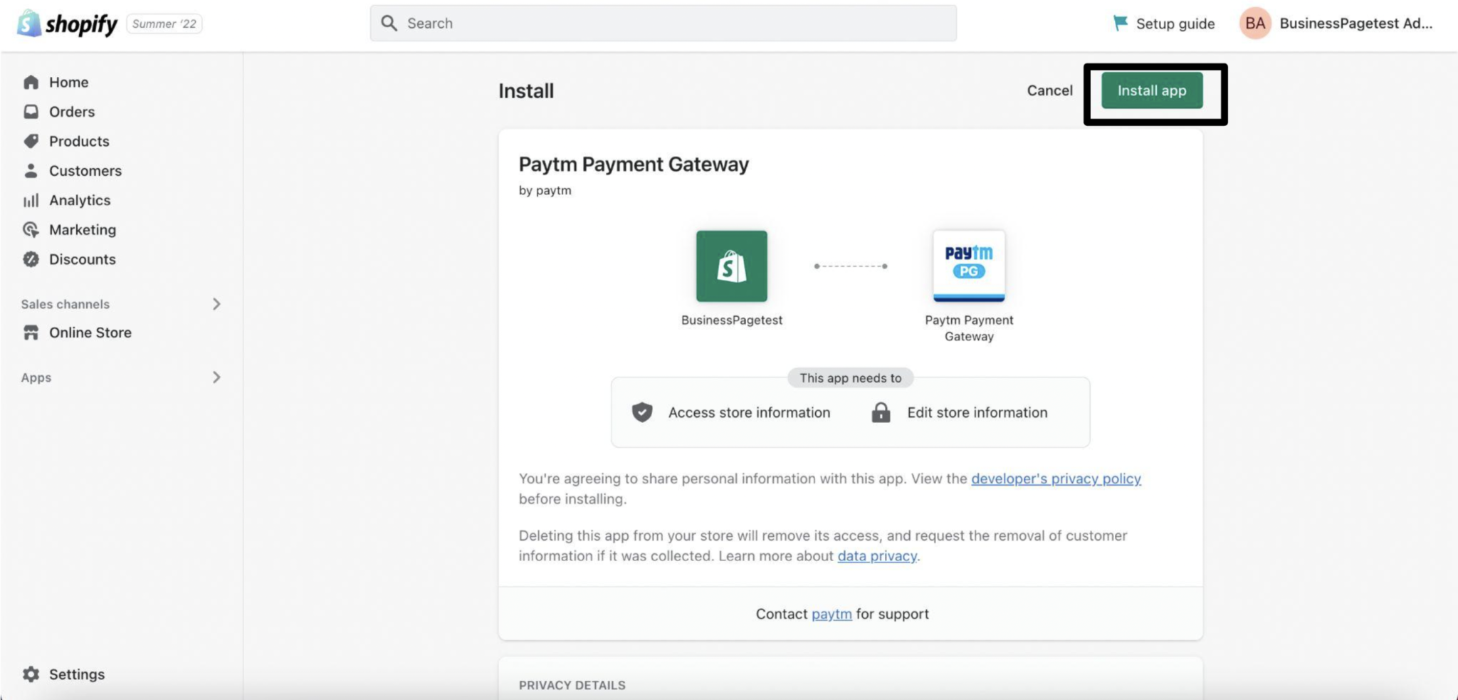 Paytm Payment Gateway, Now Available for Shopify Stores