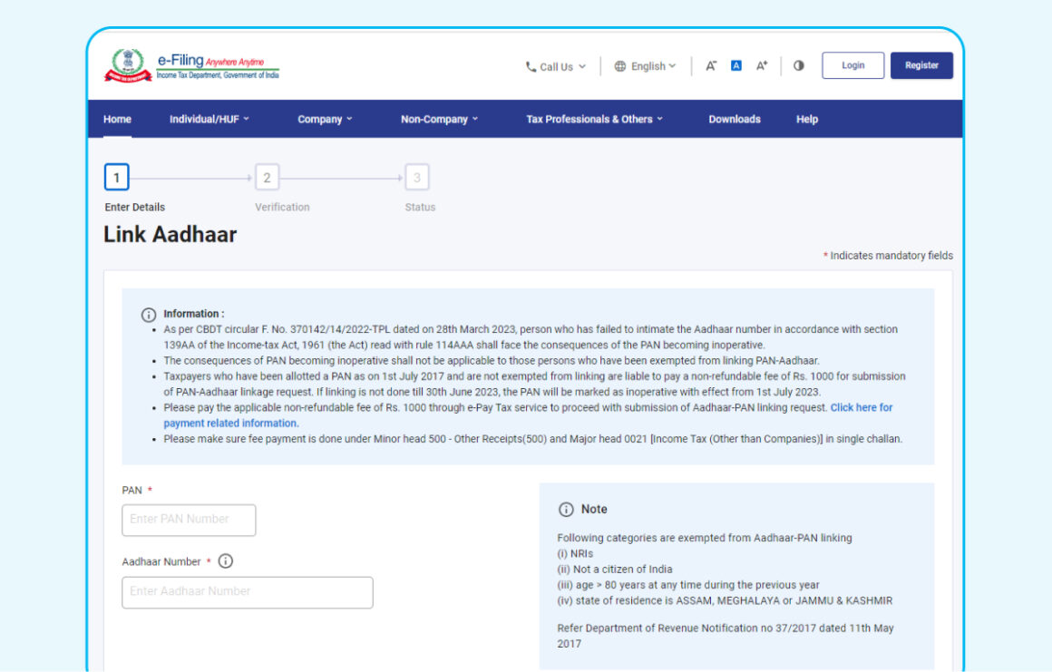 How to Link Aadhaar Card with PAN Card?