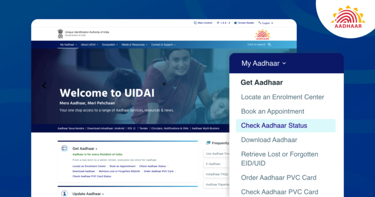 How to Check Aadhaar Card Status Via Online, SMS, Mobile No.