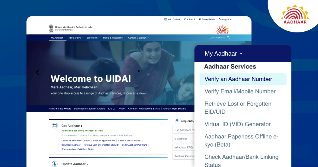 Steps for Aadhaar Verification Online and Benefits of Verifying Aadhaar ...