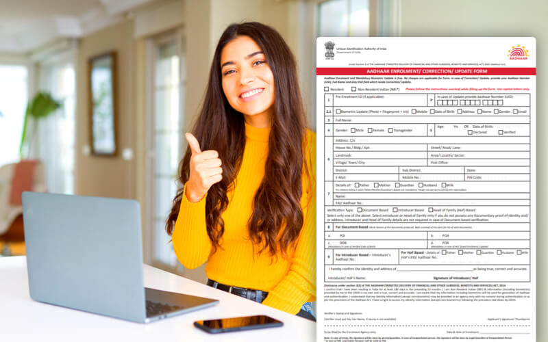 How to Download Aadhaar Update Form or Correction Form (PDF)