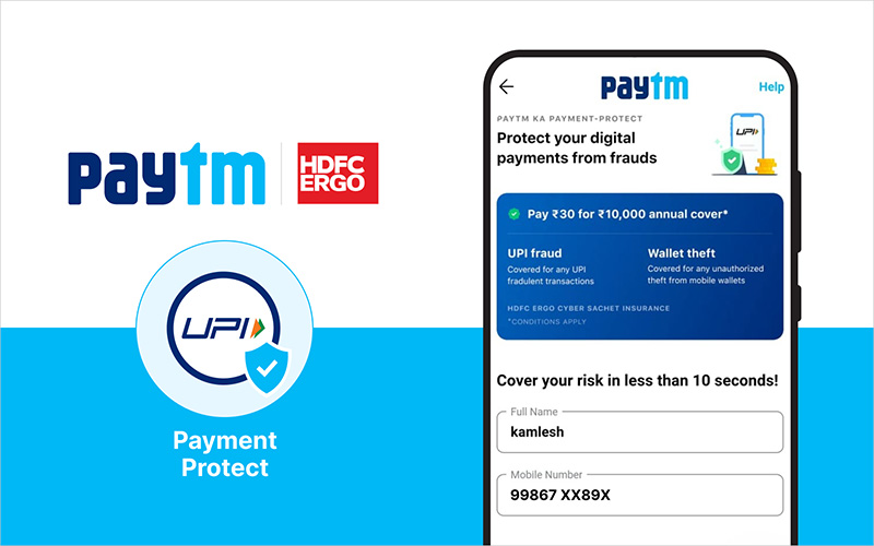 Paytm, HDFC ERGO Launch ‘Payment Protect’, a one-of-a-kind bite-size ...