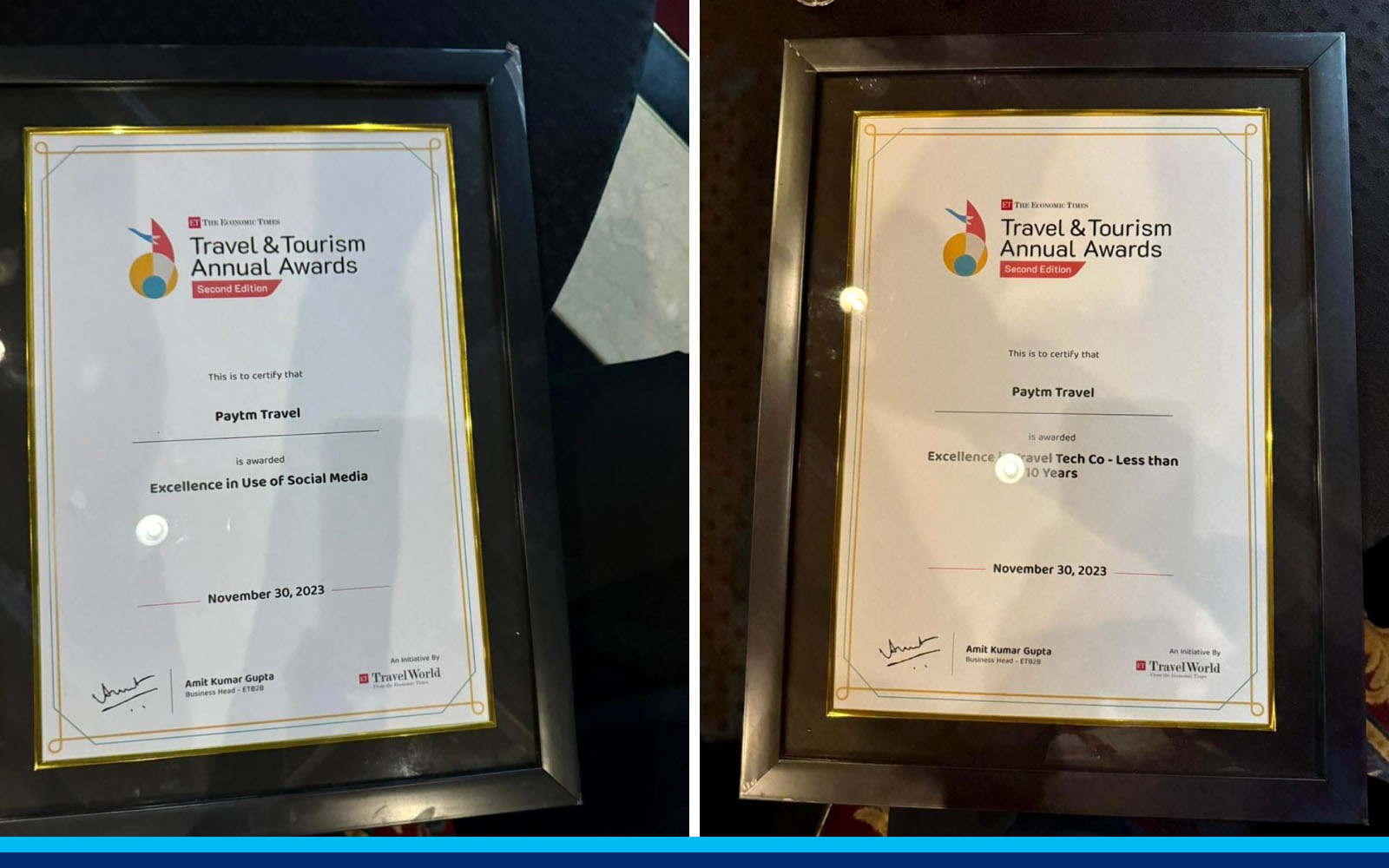 Paytm Travel Celebrates Excellence, Wins Big at the ET Travel & Tourism ...