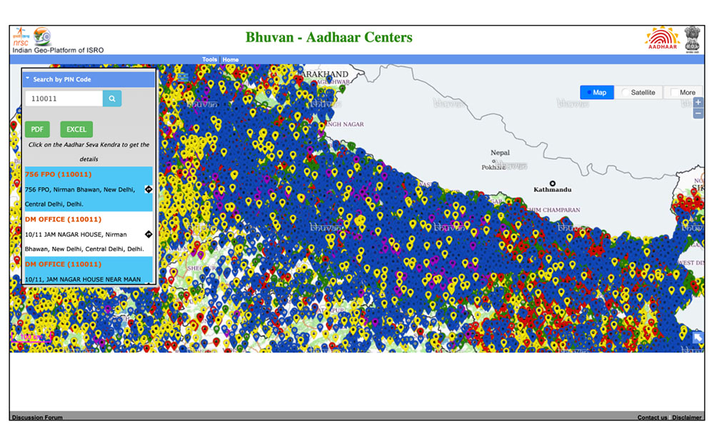 List of Aadhaar Enrollment Centres in Delhi | Aadhaar Seva Kendra