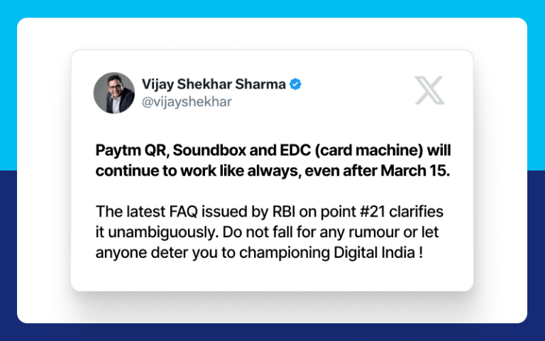 Paytm QR, Soundbox™, Card machine will continue to work as always even ...