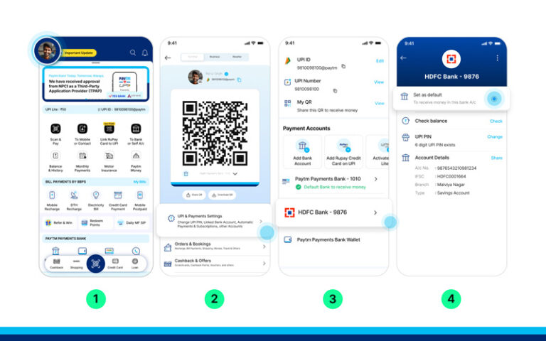 How to change default bank account to receive UPI payments on Paytm ...