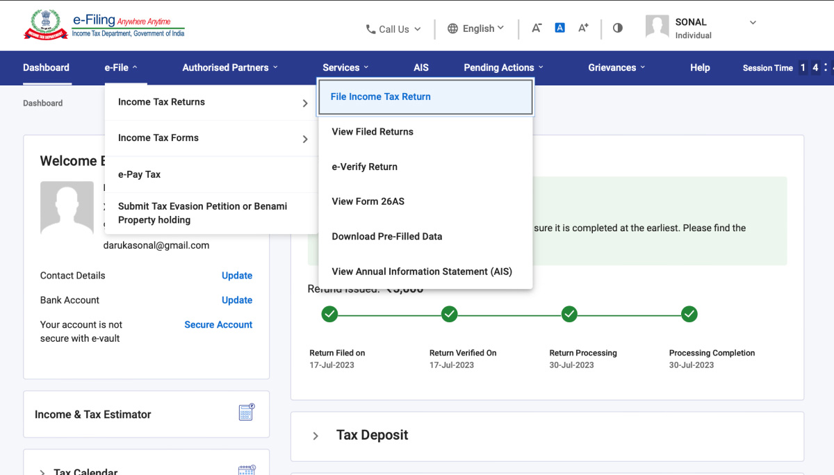 How to file Income Tax e-filing | Complete Procedure for ITR